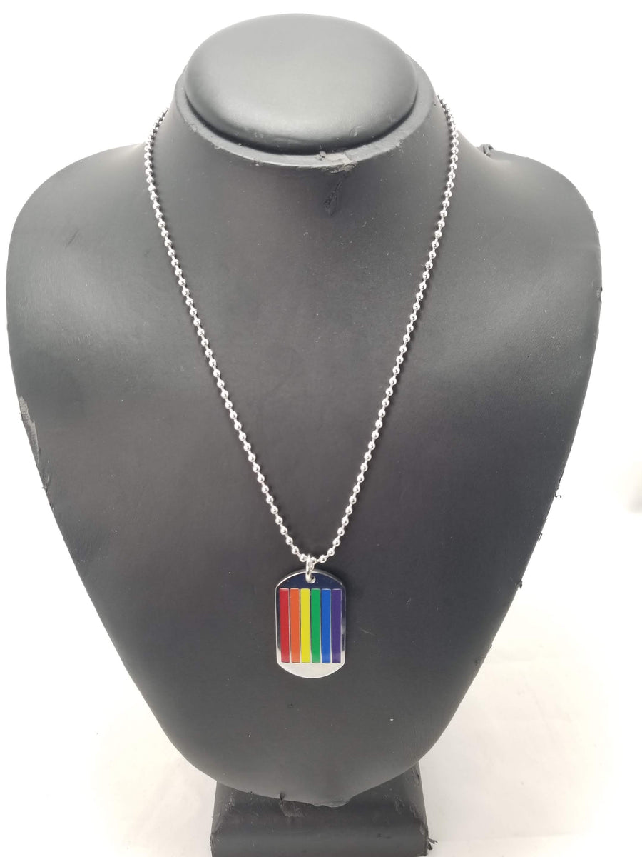 Rainbow Dog Tag, Pride Dog Tag, Pride Flag Necklace – Shiny Sparklez